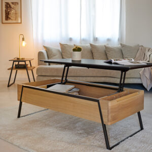 Table basse avec plateaux relevables : 4 modèles pour un salon modulable - Blog de L'Ameublier
